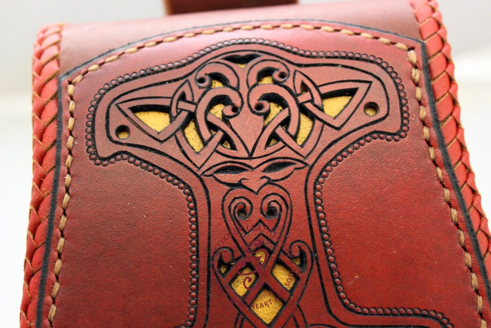 Red Celtic Belt Pouch With Engraved in a Choice of Colours.ideal for ...