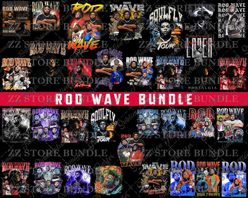 Rod Wave Png Bundle, Rapper Rod Wave Tour Design, Rod Wave Nostalgia ...