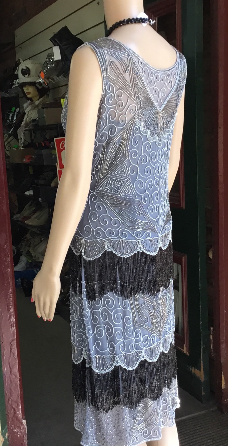 1920’s Silver Flapper Dress/silver Flapper Dress - Etsy
