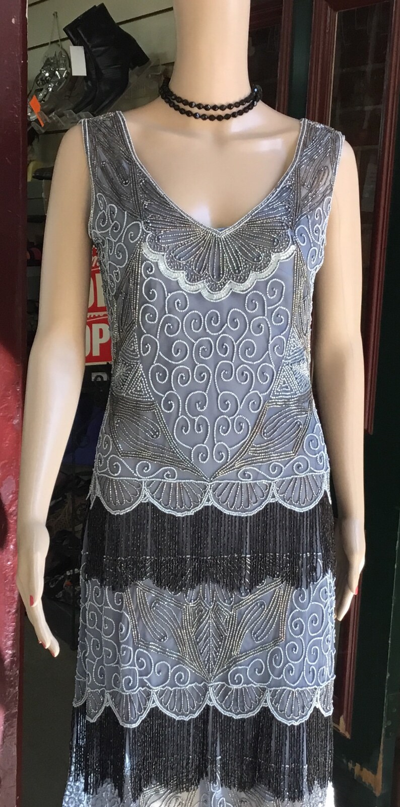 1920’s Silver Flapper Dress/silver Flapper Dress - Etsy