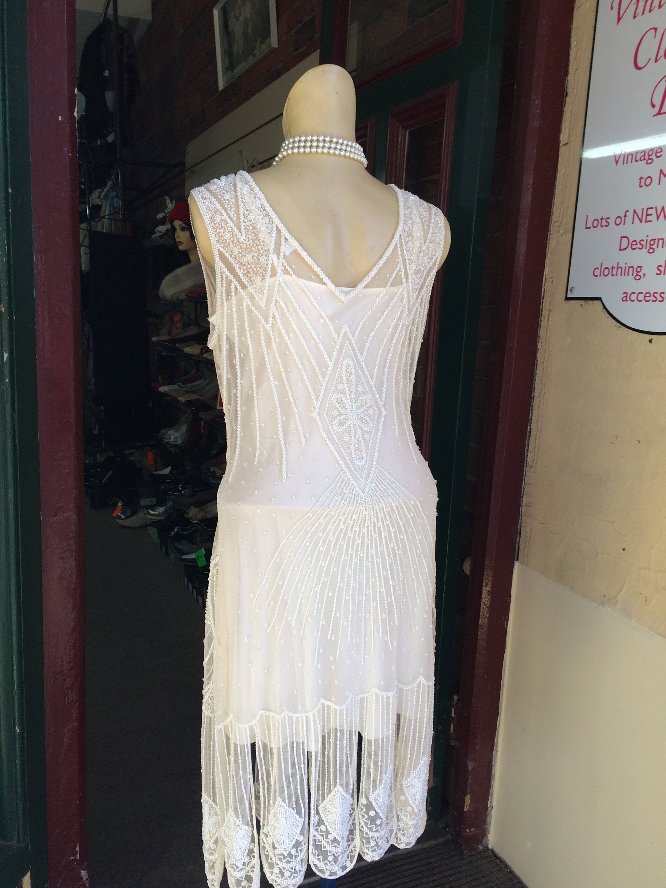Creme Flapper Kleid/1920er Jahre Flapper Kleid/1920er Creme Flapper ...