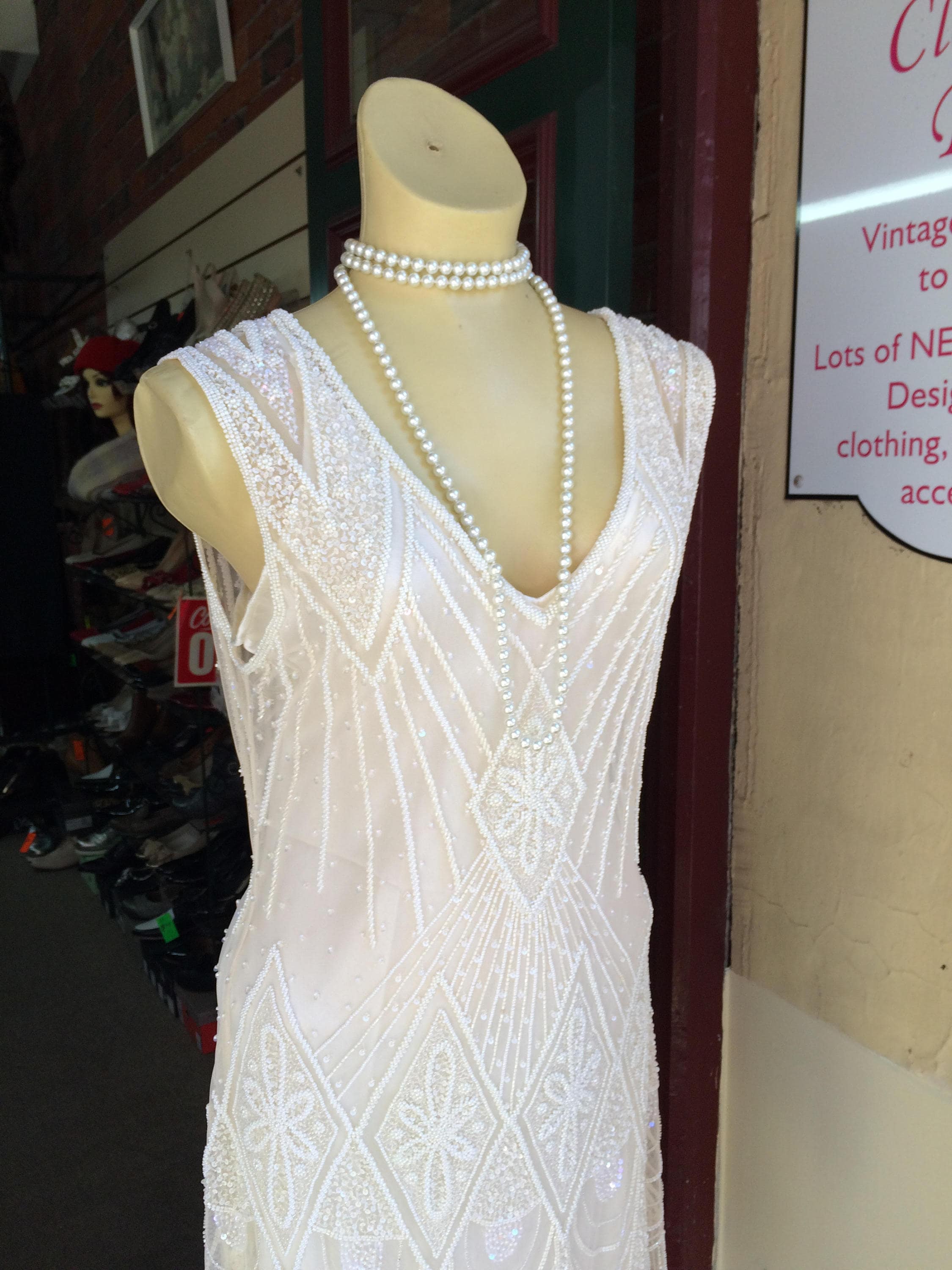 Creme Flapper Kleid/1920er Jahre Flapper Kleid/1920er Creme Flapper ...