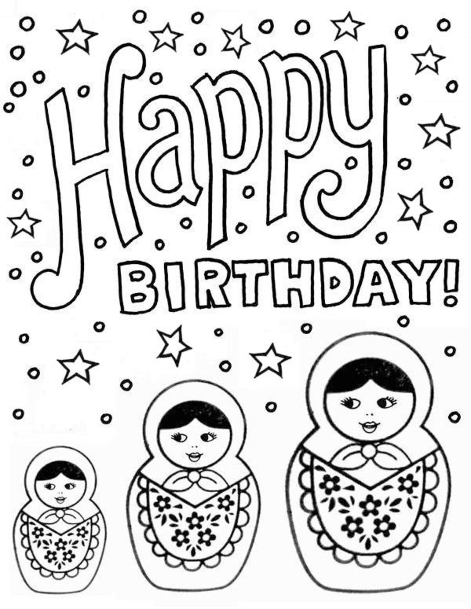 Russian Doll Colouring Book the Little Matryoshka - Etsy