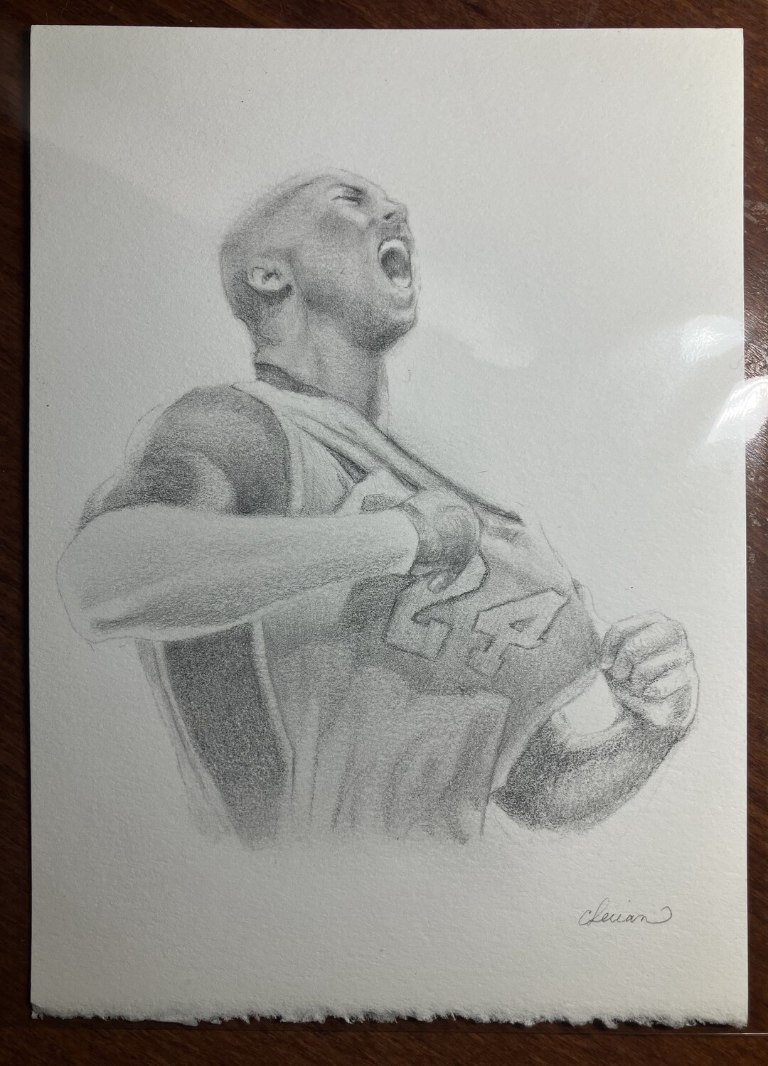 Kobe Bryant ~ Original Pencil Drawing. Los Angeles Lakers 5"x7"/wall ...