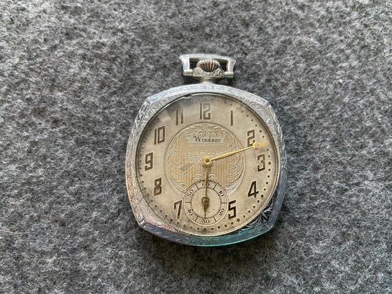 6 Jewels Windsor Mechanical Wind up Vintage Pocket Watch | Etsy