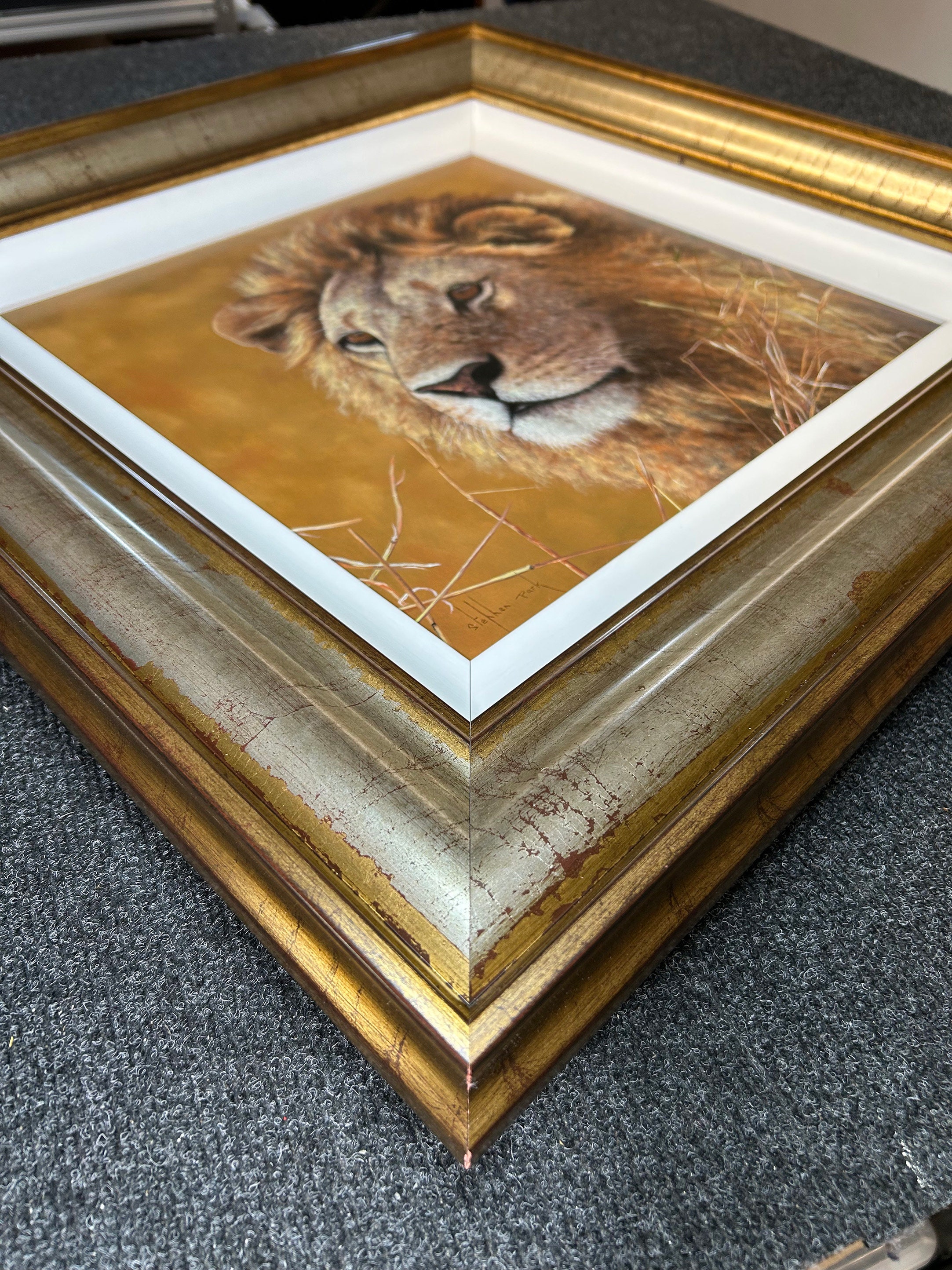 Original Oil Painting // Stephen Park // Lion // Framed - Etsy