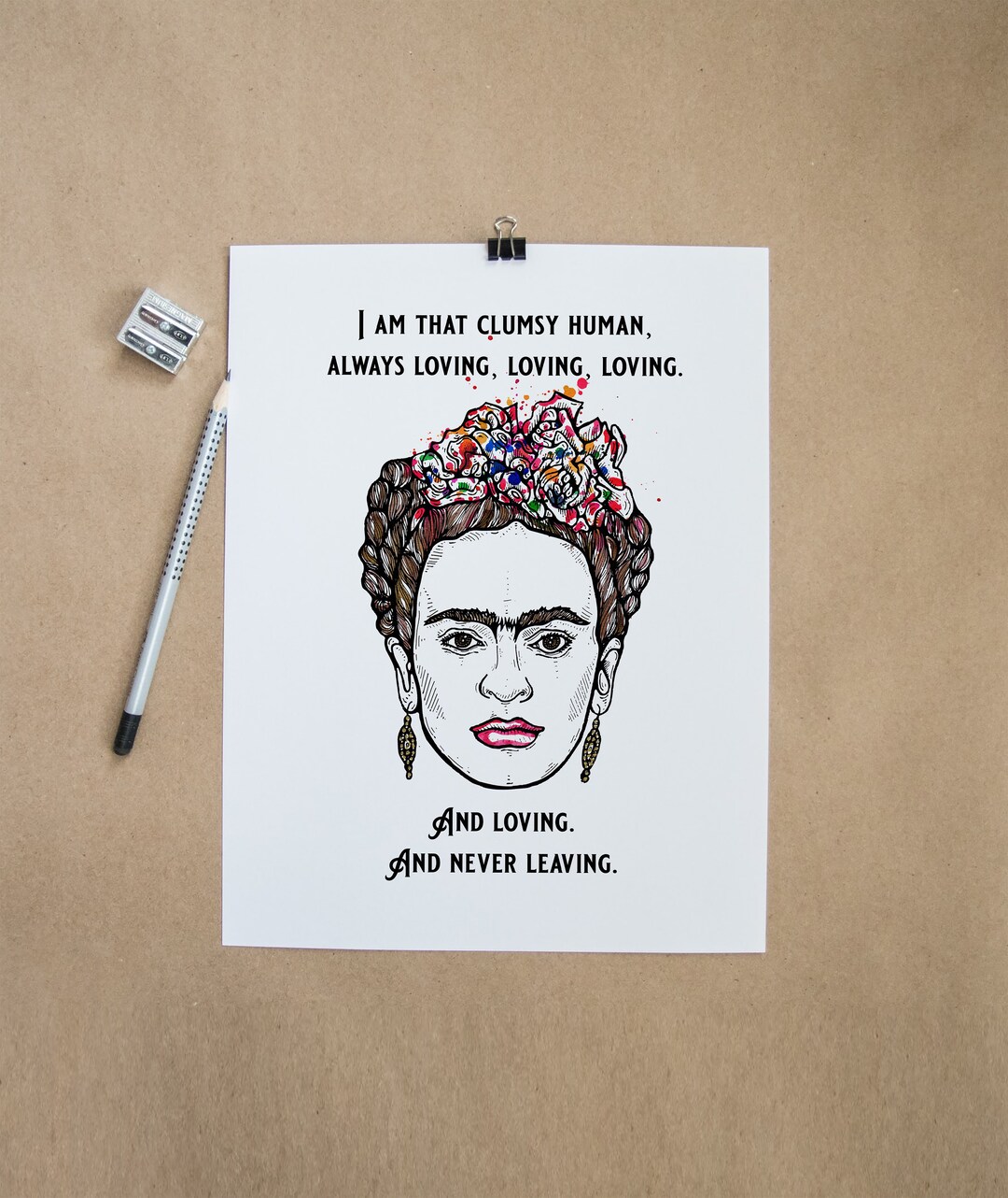 Frida Kahlo // Quote Art // Unframed Print // by Amy Rose - Etsy