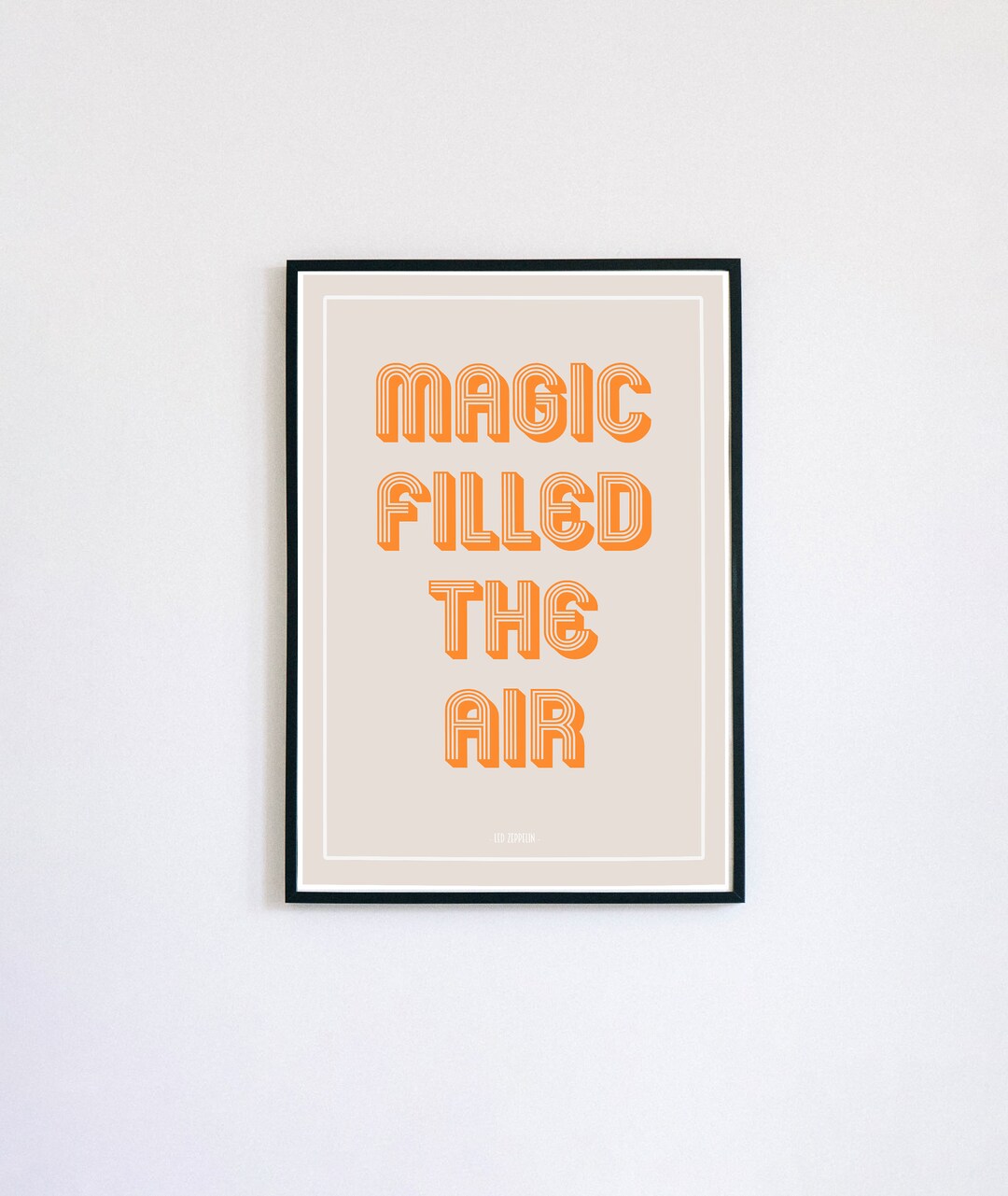 Led Zeppelin // Magic Filled the Air // Music Art // Unframed Print ...