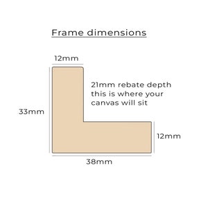 You Choose the Size // White Tray Frame // for Canvas Artworks // Made ...