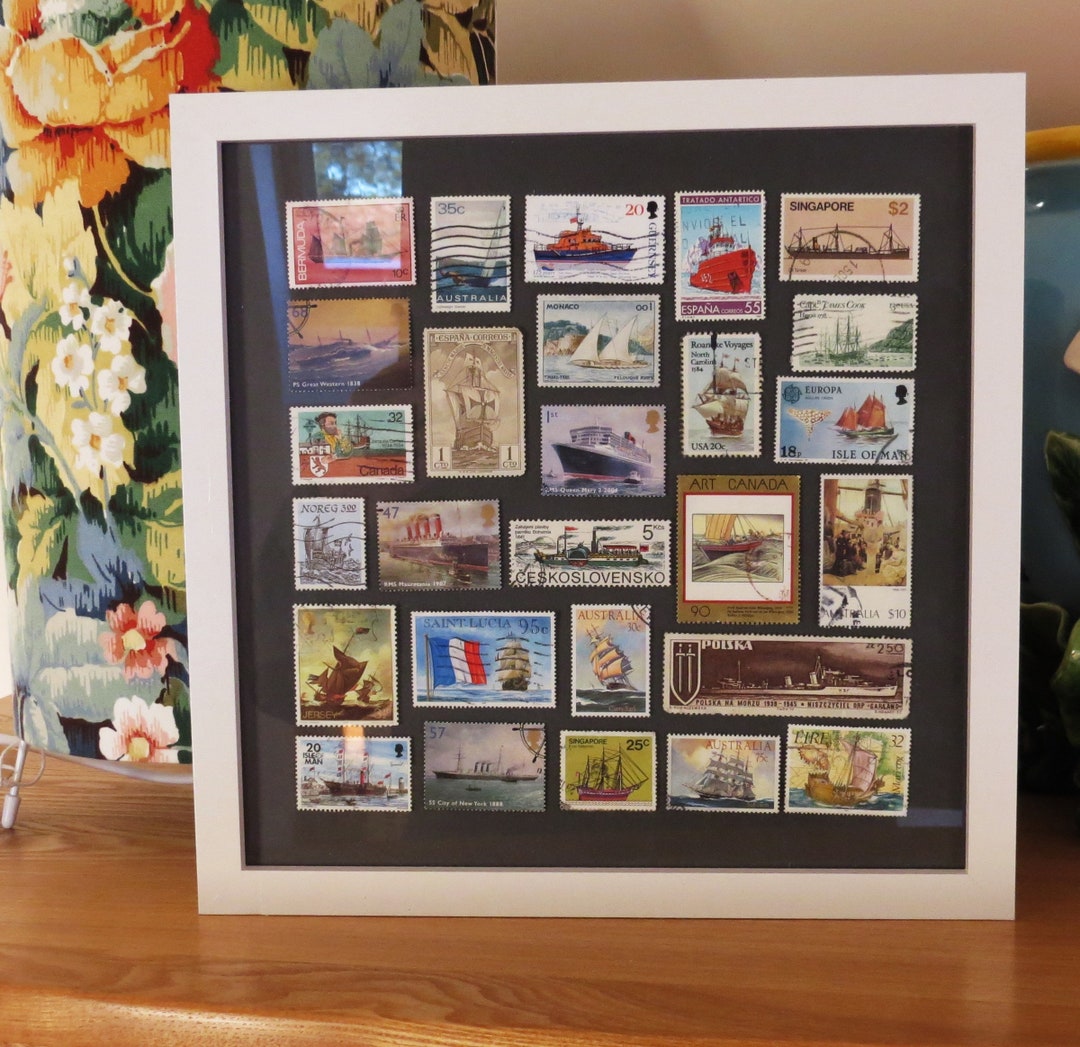 Ships Themed Postage Stamp Wall Decor - Etsy