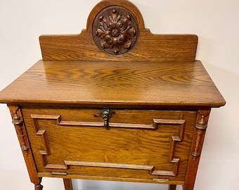 Petite Tiger Oak Drop Front Desk - Etsy
