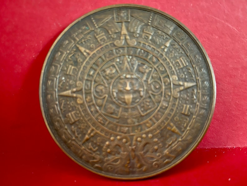 Aztec Calendar Coin | Etsy