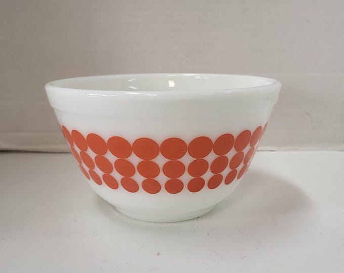 Vintage Orange Dots Mid Century Pyrex Bowl - Etsy