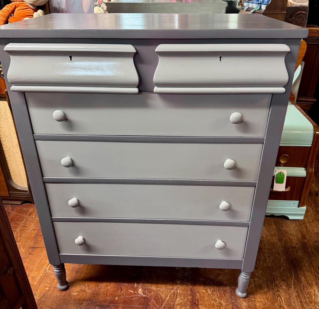 Maple Highboy Restyled Silver Gray - Etsy