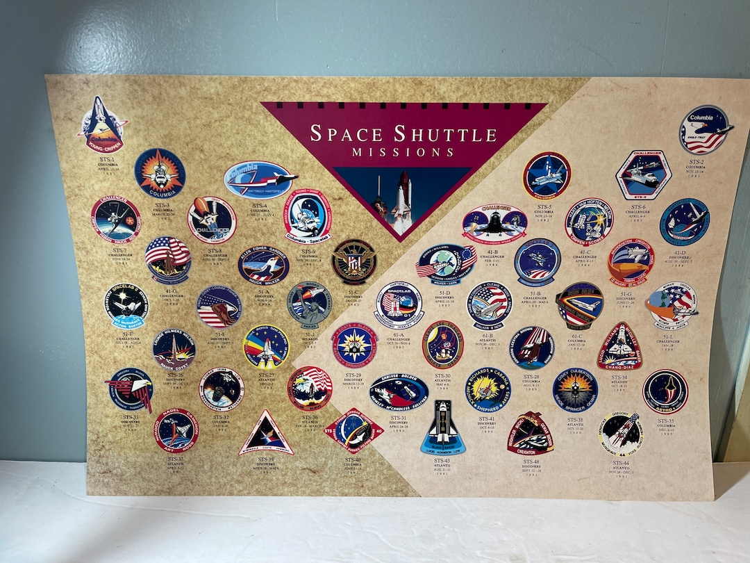 1991 NASA Space Shuttle Missions Poster - Etsy