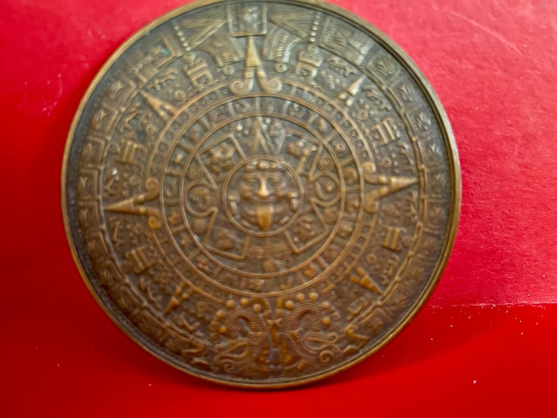 Aztec Calendar Coin | Etsy