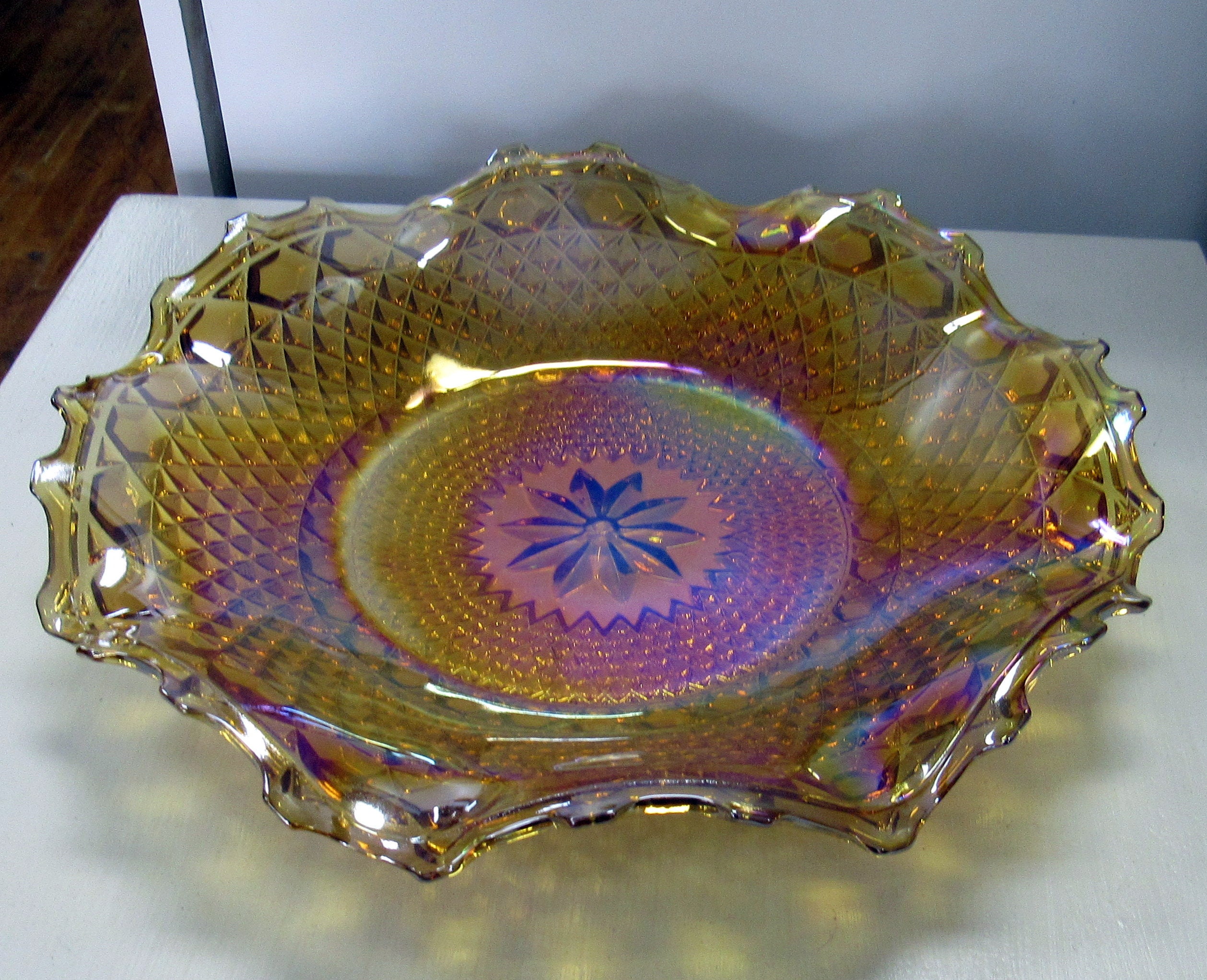 Carnival Glass Serving Plate