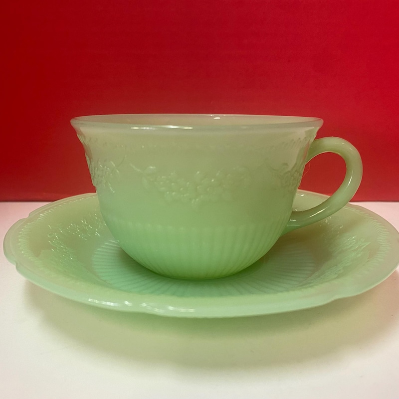 Jadeite Tea Cups Fire King - Etsy