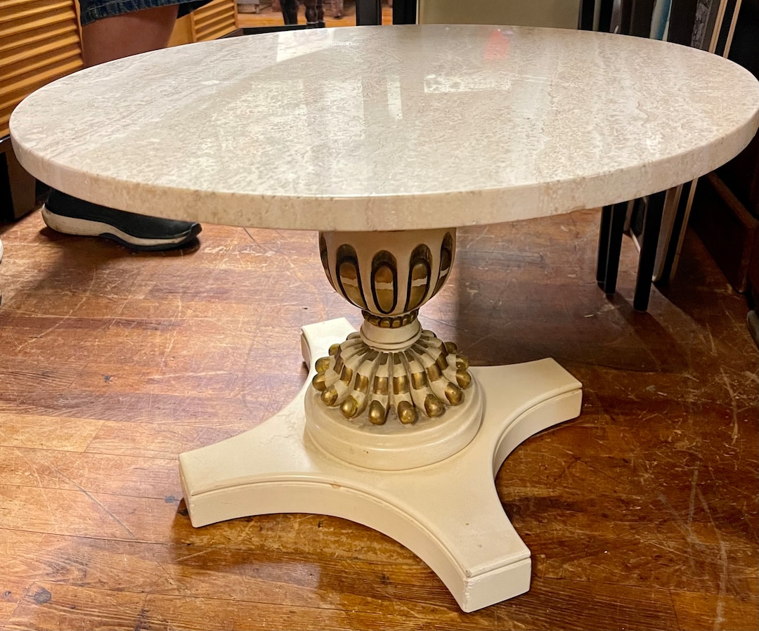 Round Marble Top Table - Etsy