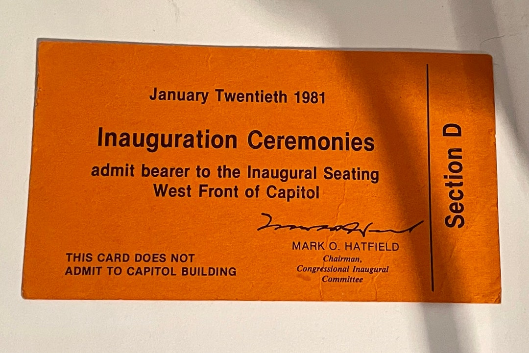 Inauguration Ceremonies Admission Ticket - Etsy