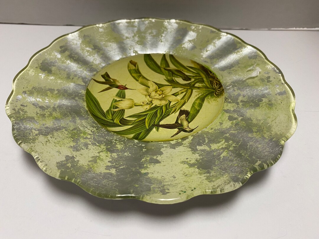 Lesley Roy Signed Glass Plate - Etsy