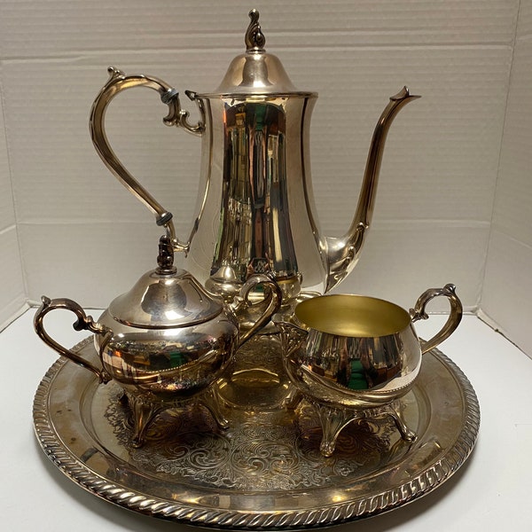 Silver Plate Tea Set - Etsy