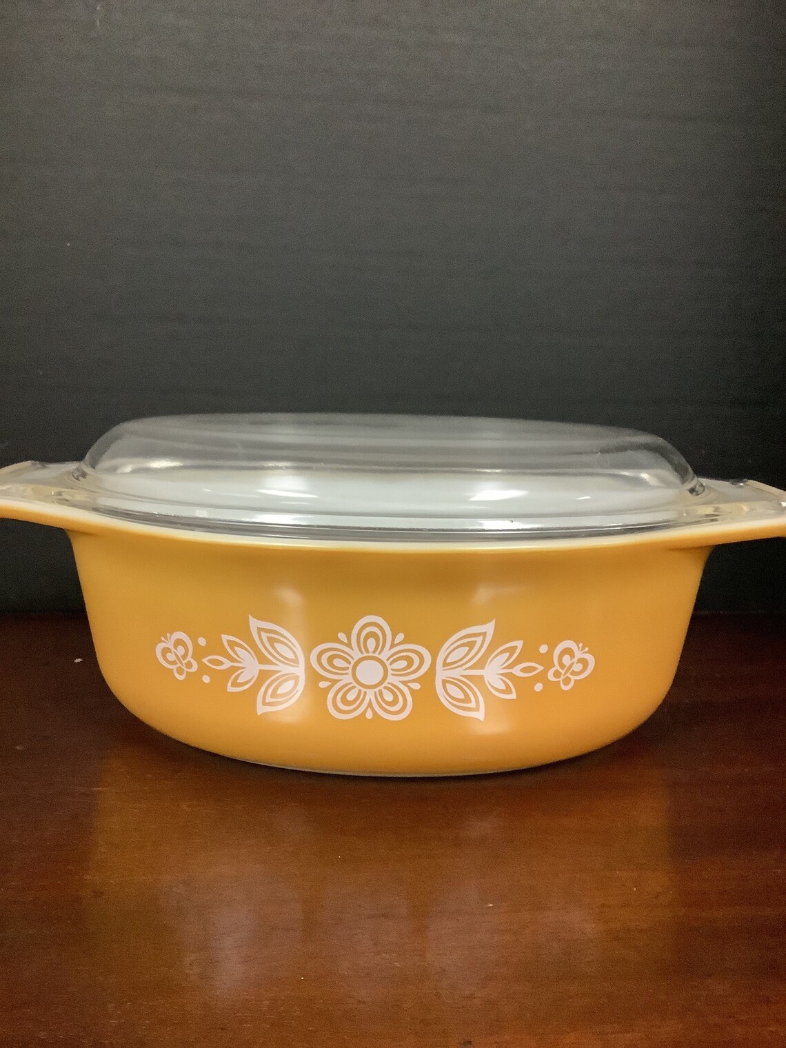 Pyrex Butterfly Gold Casserole Dish - Etsy