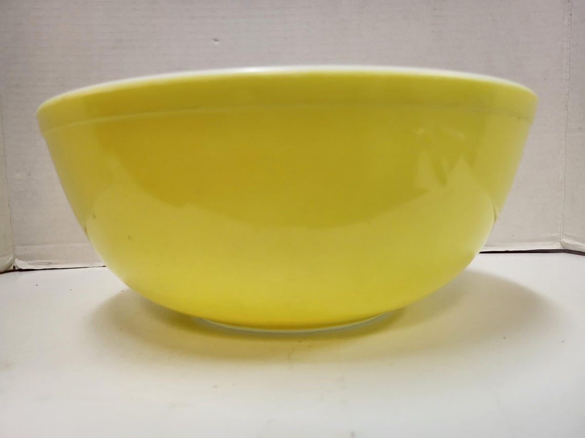 Pyrex Yellow Mixing Bowl 404 - Etsy