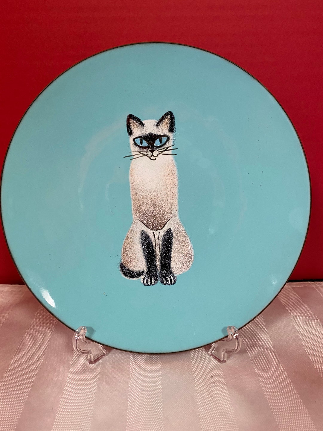Kit Kat Kitty Enamel Plate - Etsy