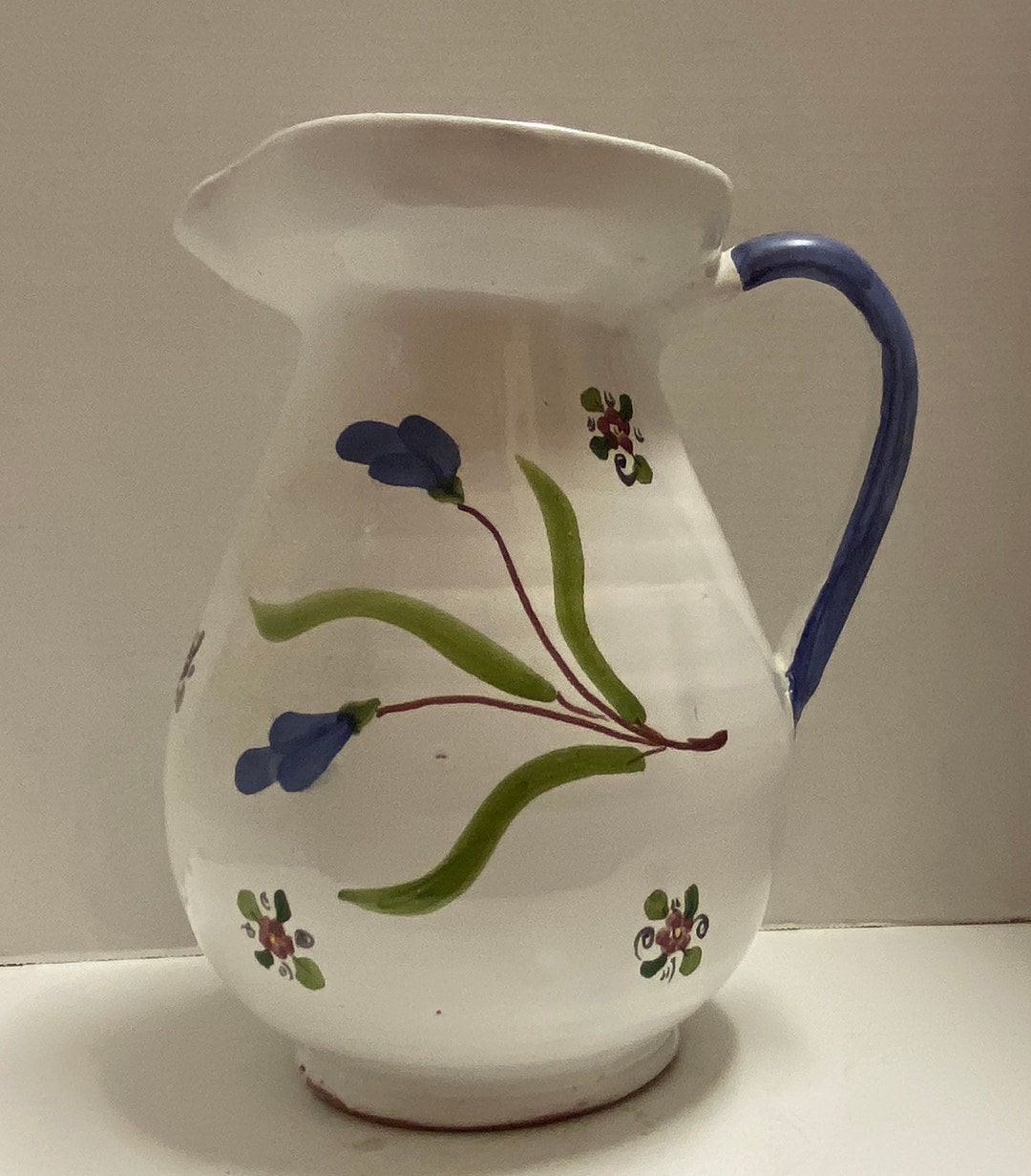Hand Painted Pottery Pitcher - Etsy