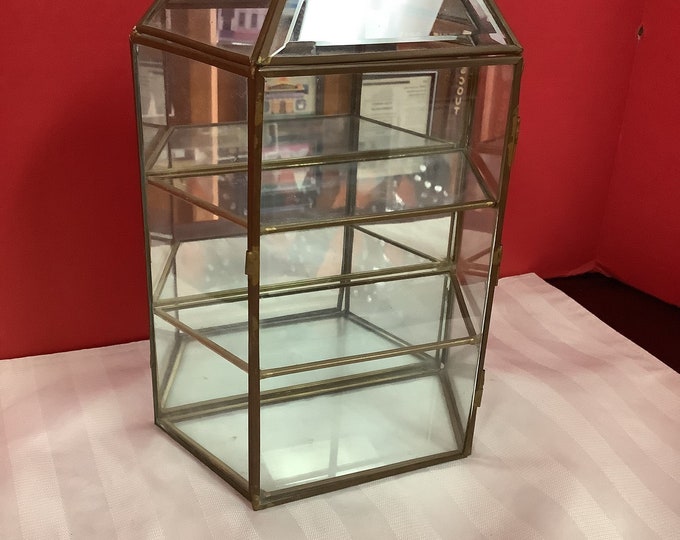 Miniature Brass & Glass Display Case. - Etsy