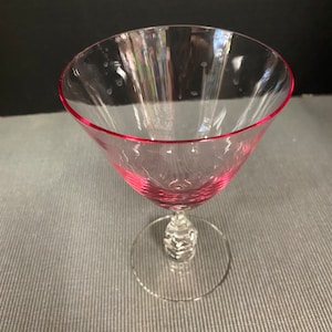 Fostoria Wisteria Pink Water Glass Goblet - Etsy