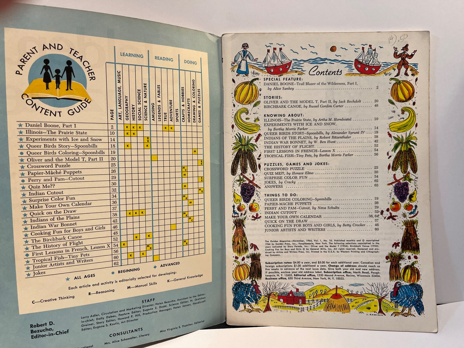 Golden Magazine for Boys & Girls November 1964 - Etsy