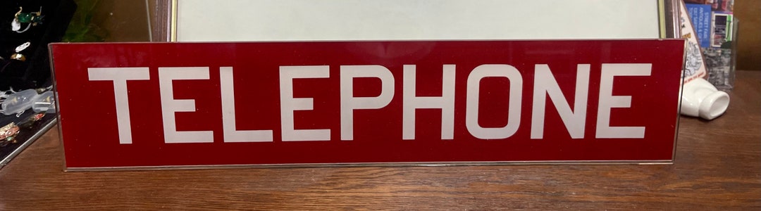Red Telephone Booth Sign - Etsy