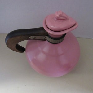 Pink Metlox Pitcher With Lid and Wood Handle - Etsy