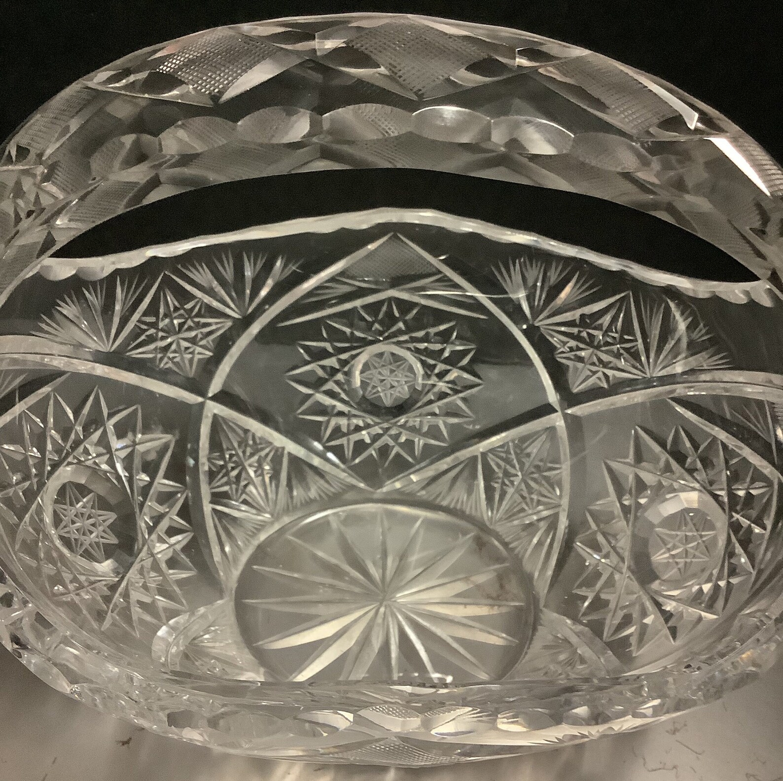 Cut Crystal Basket - Etsy