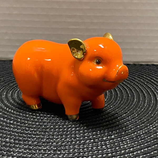Porcelain Pig - Etsy