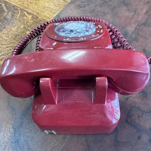 Red Rotary Telephone - Etsy