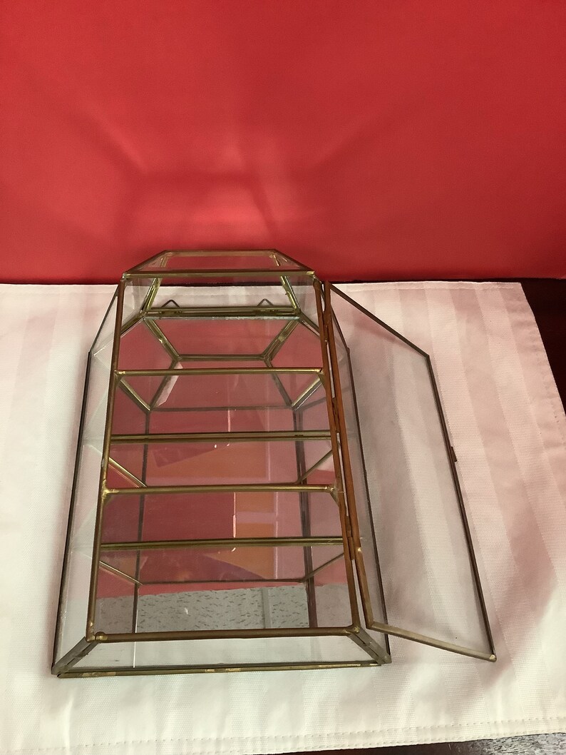 Miniature Brass & Glass Display Case. - Etsy