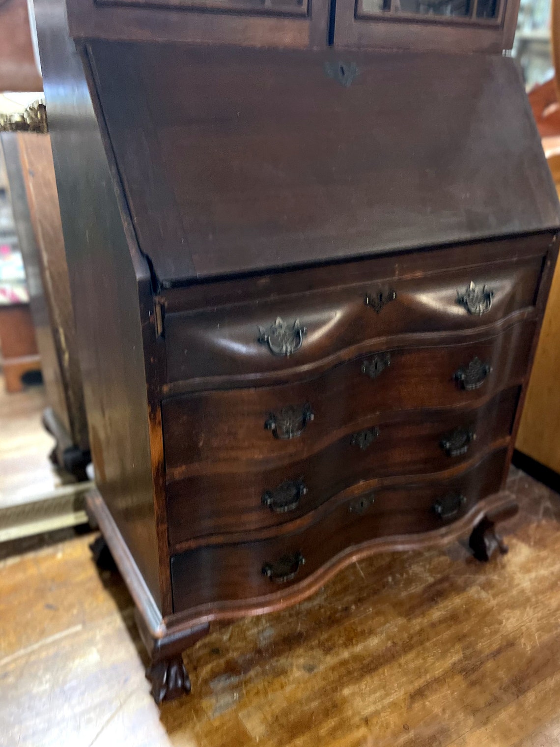Mahogany Secretary Bookcase With Secret Compartments - Etsy