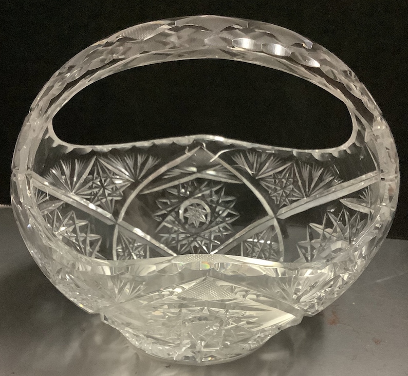 Cut Crystal Basket - Etsy