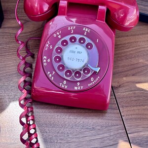 Red Rotary Telephone - Etsy