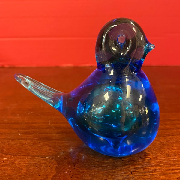 Blue Glass Bird - Etsy