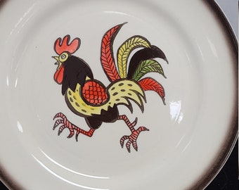Red Rooster Plate - Etsy
