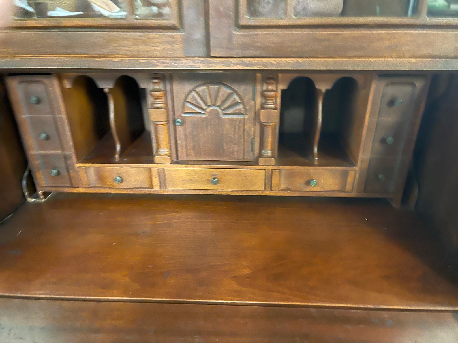 Mahogany Secretary Bookcase With Secret Compartments - Etsy