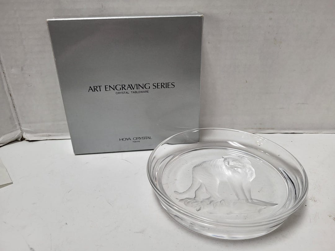 Hoya Crystal Tiger Dish - Etsy