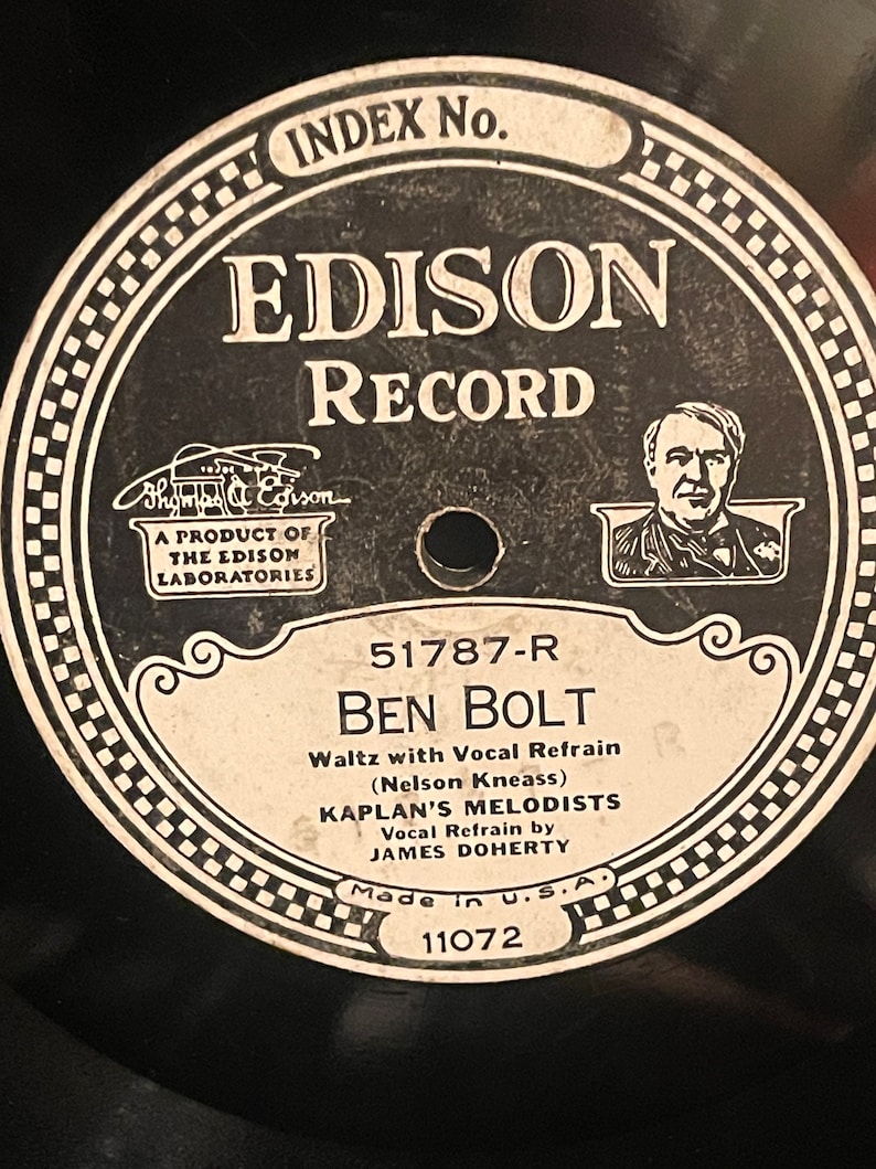 Edison Diamond Disc Record "ben Bolt" - Etsy