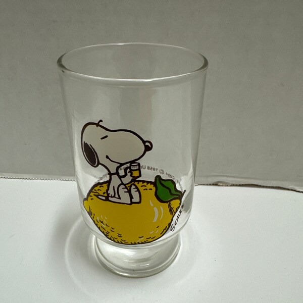 Snoopy Glass - Etsy
