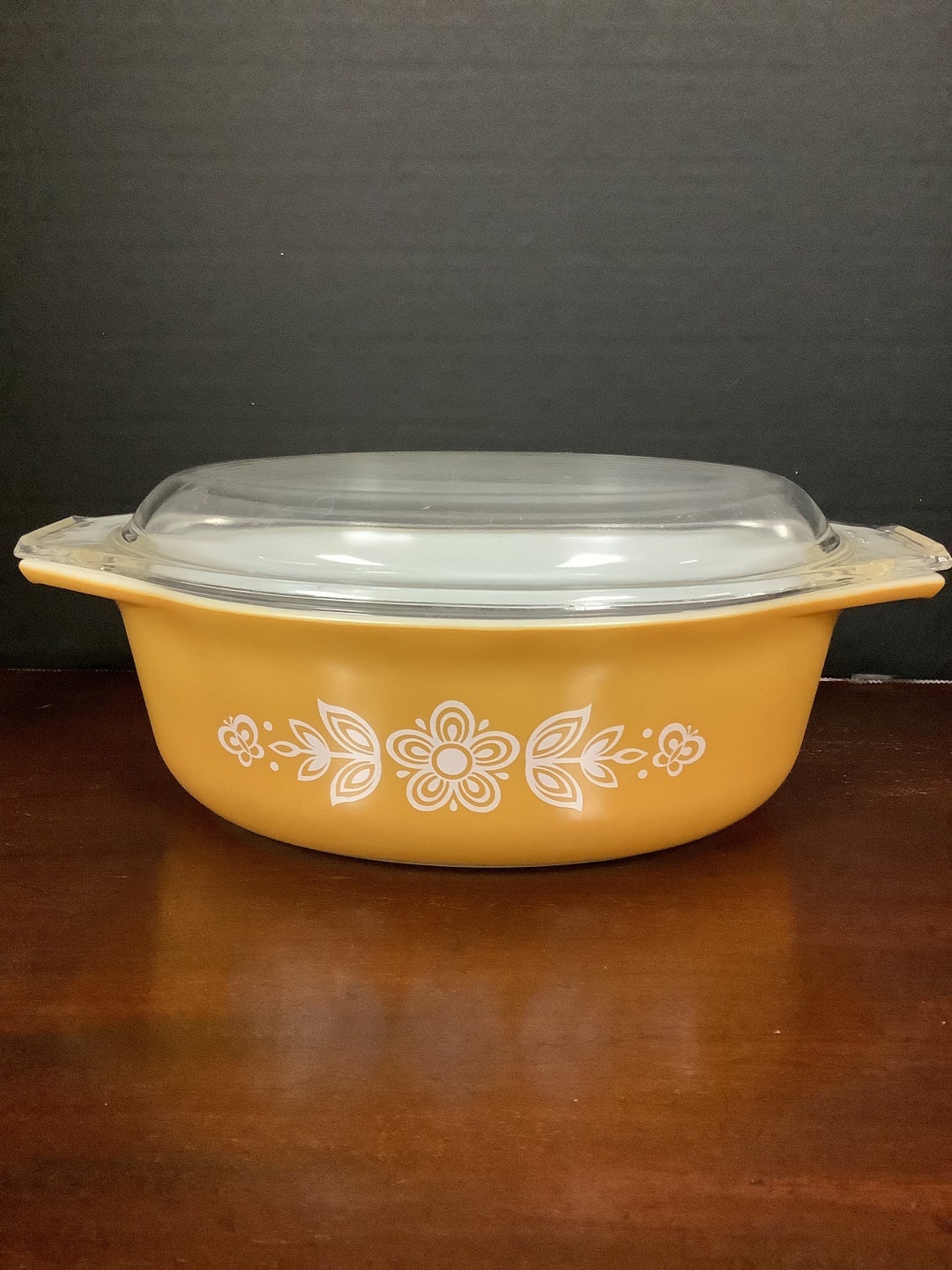 Pyrex Butterfly Gold Casserole Dish - Etsy