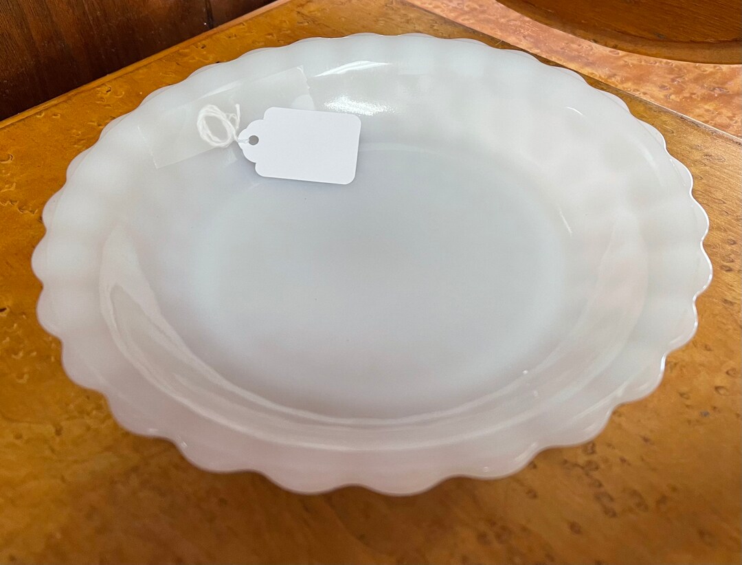 Fire King White Bubble Dinner Plate - Etsy